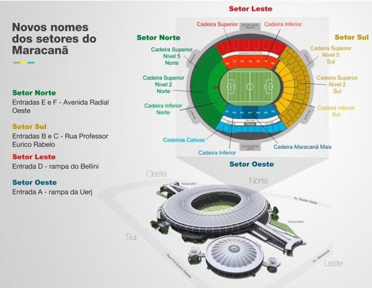 Maracanã mapa - Mapa do Maracanã (Brésil)