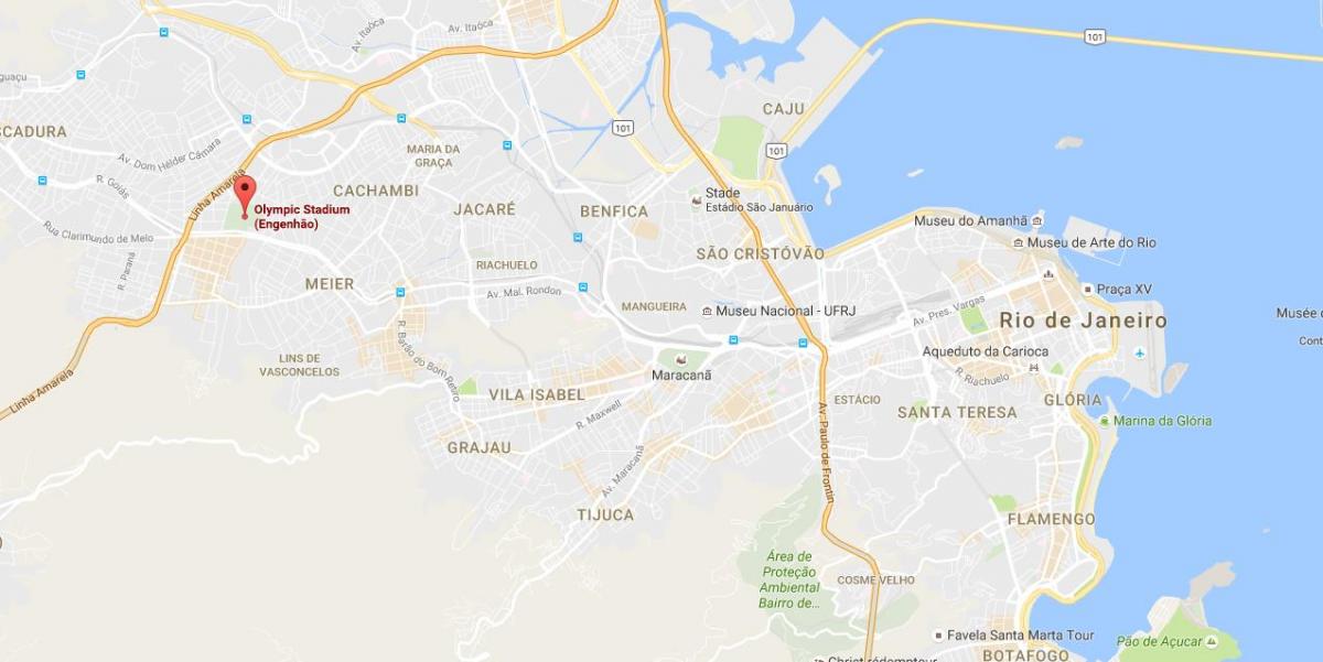 O Engenhão mapa - Mapa do Engenhão (Brésil)