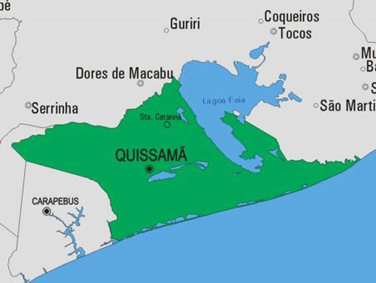 Quissamã município de mapa - Mapa do município de Quissamã (Brésil)