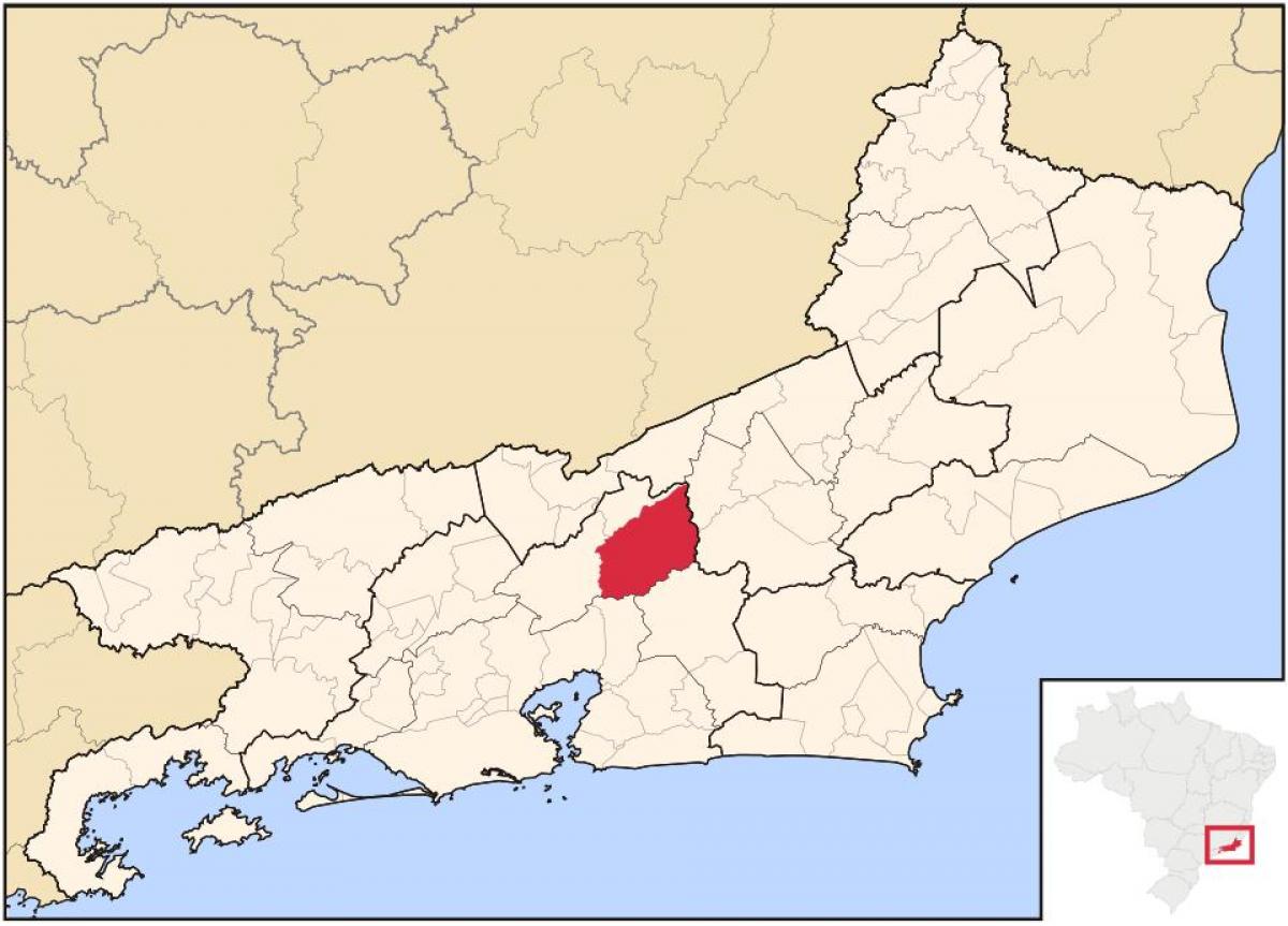 Teresópolis mapa - Mapa de Teresópolis (Brésil)